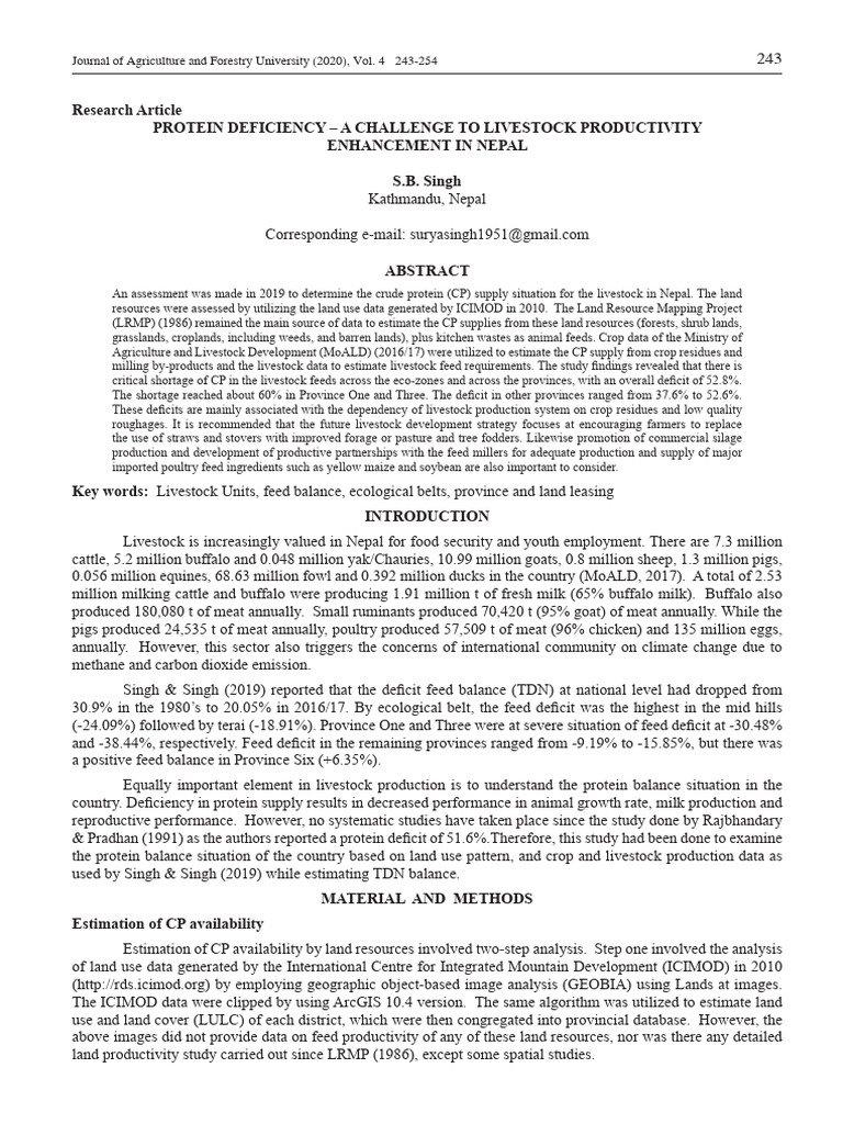 Protein Deficiency in Nepal's Livestock | PDF | Animal Feed | Livestock
