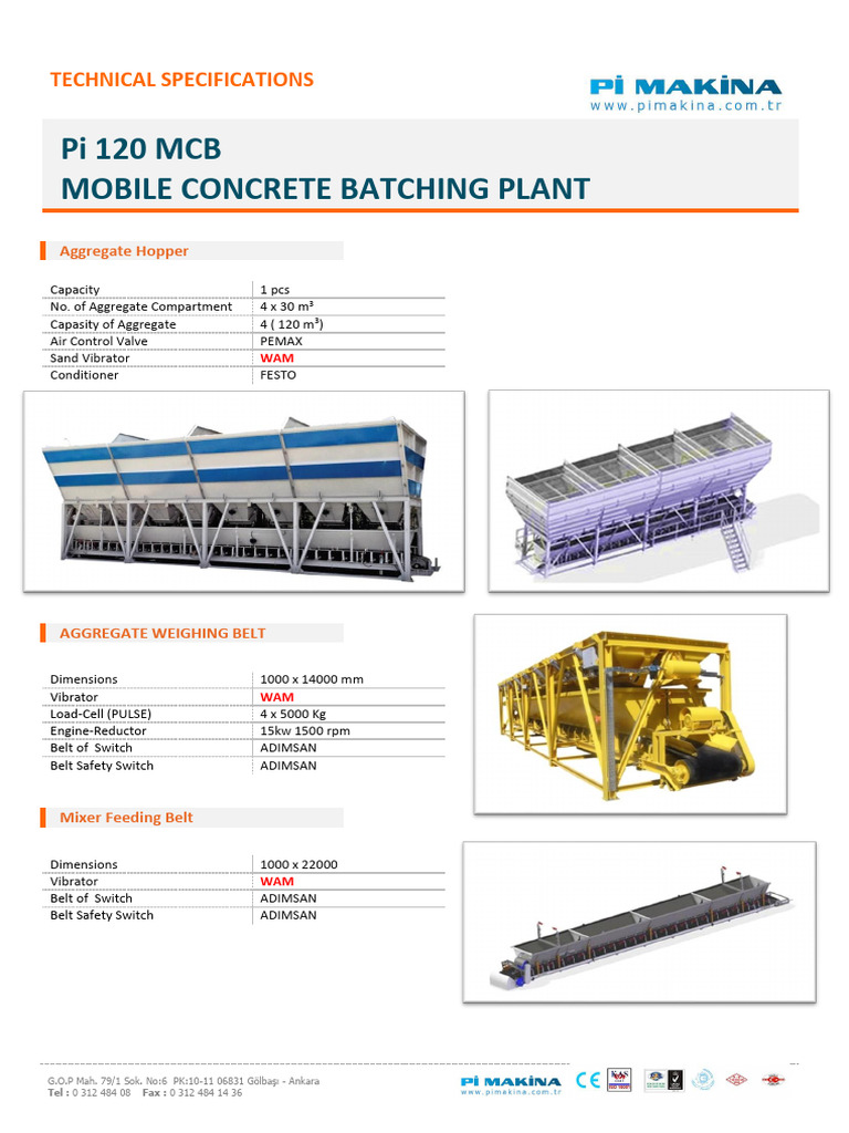 (Technical) 120 MCB Concrete Plant | PDF | Manufactured Goods ...