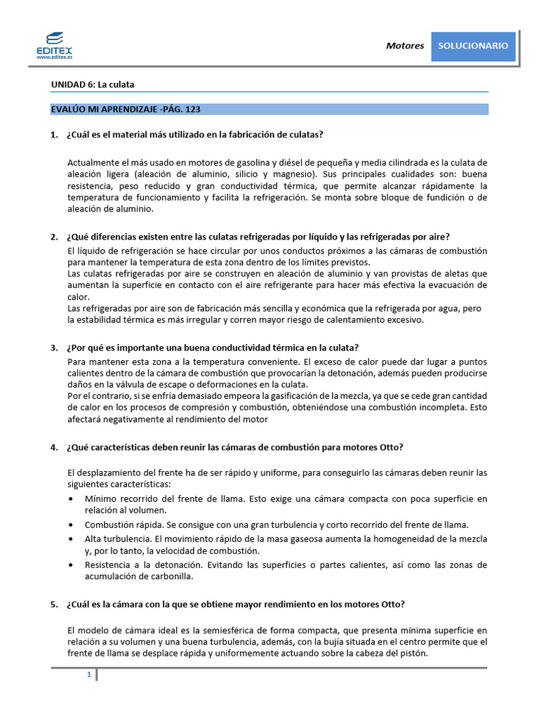 MOT_solucionario_ud6 | PDF | Inyección de combustible | Motor diesel