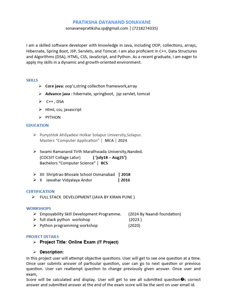 Pratiksha Sonavane | PDF