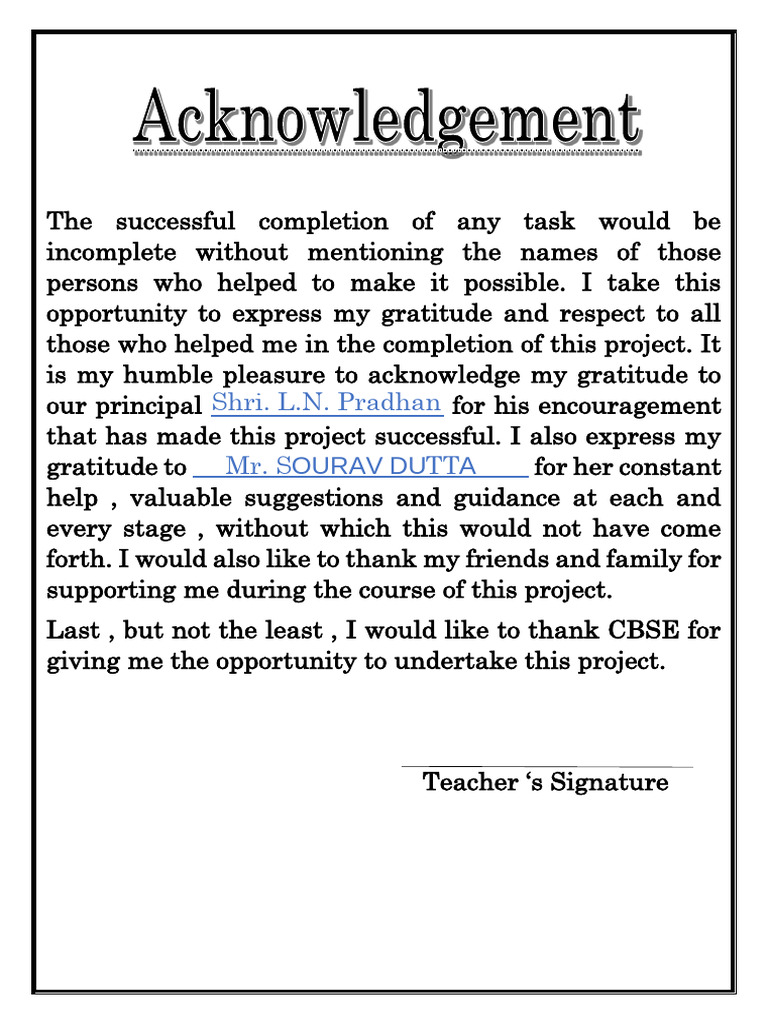 Acknowledgement 2 Final | PDF
