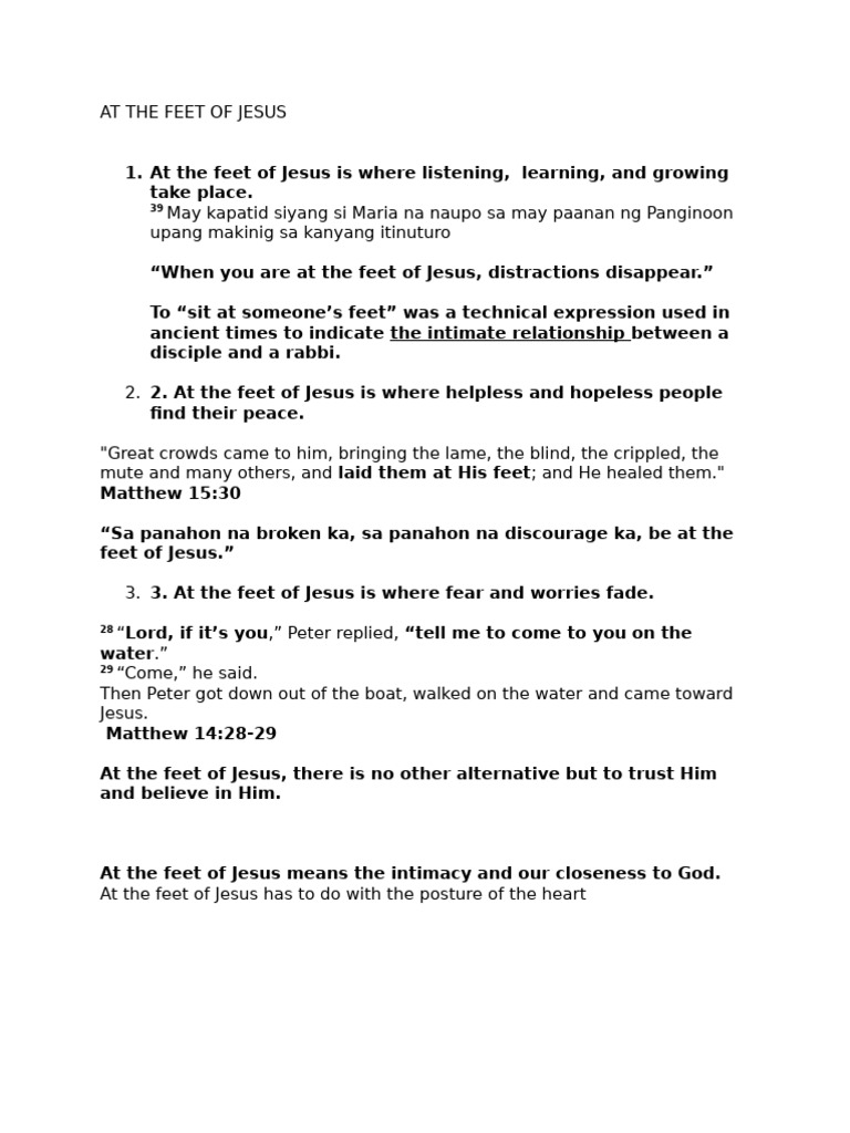 AT THE FEET OF JESUS | PDF