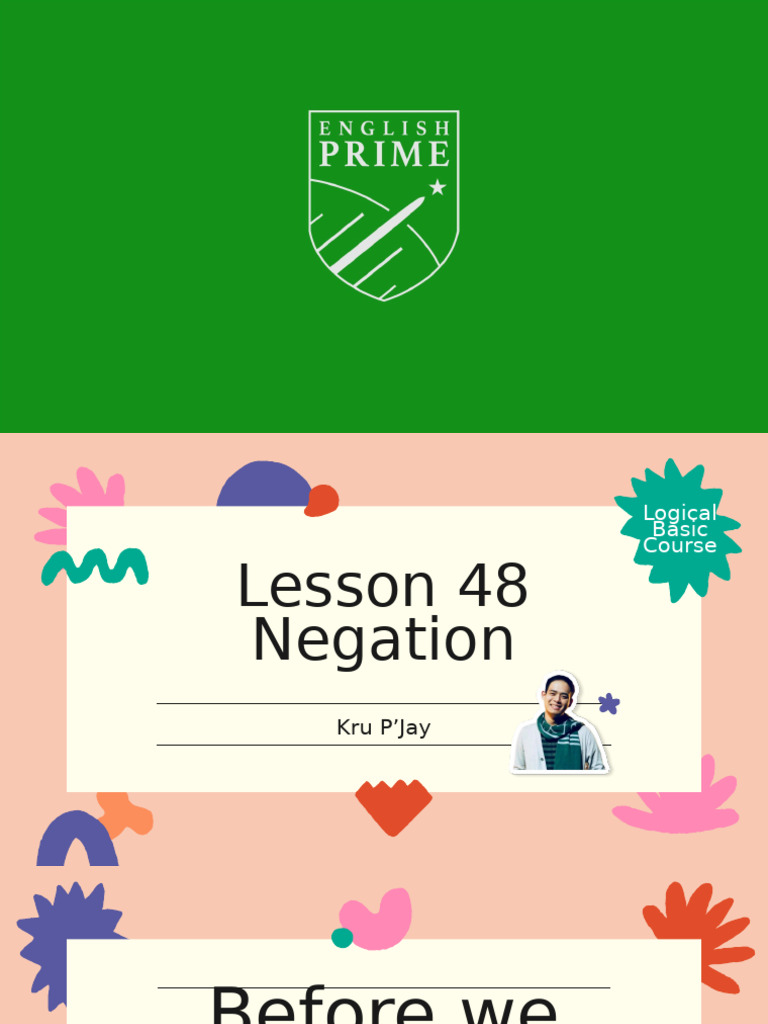 Logical Basic Lesson 50 Negation | PDF | Languages | Foreign Language ...
