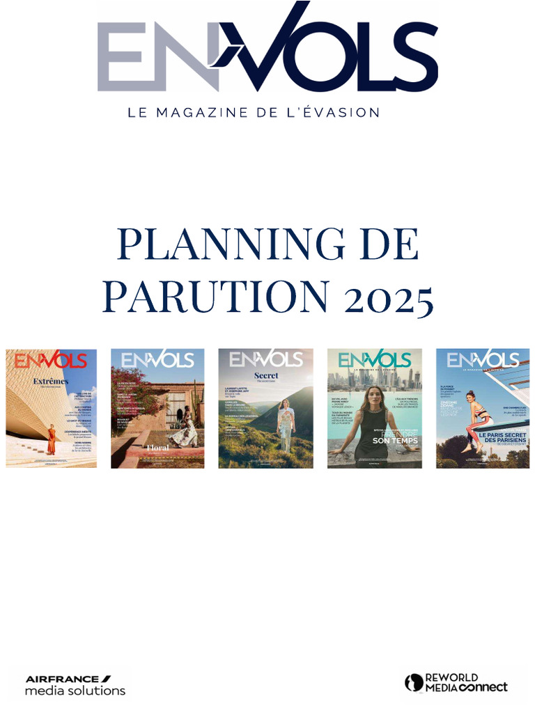 Planning de Parution - Envols - 2025 | PDF