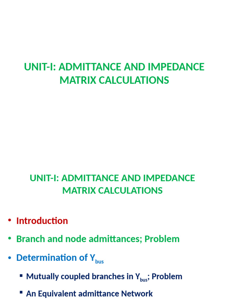 Psa Unit 1 | PDF | Matrix (Mathematics) | Electrical Impedance