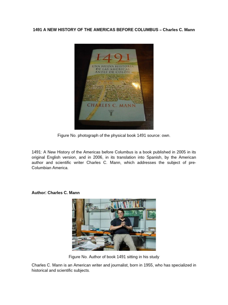 1491 A New History of The Americas Before Columbus | PDF | Christopher ...