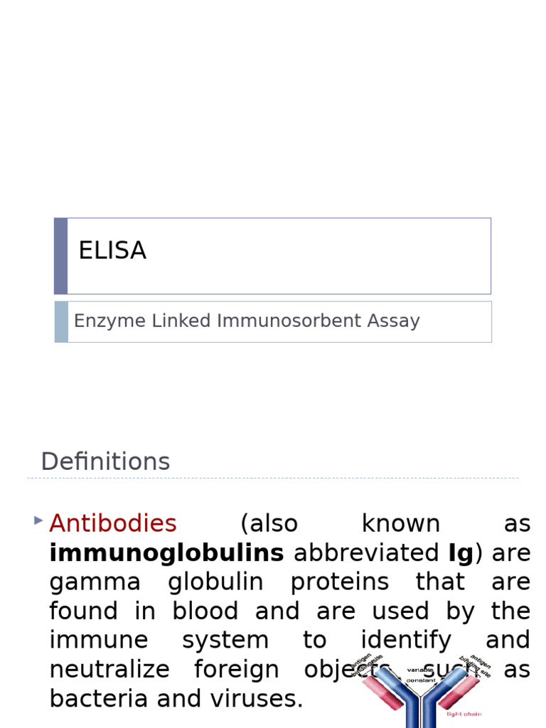 10th Lecture Elisa - Technique | PDF | Elisa | Antibody
