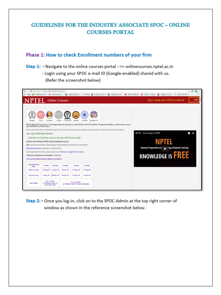 SPOC Guide: Enrollment & Mentor Setup | PDF