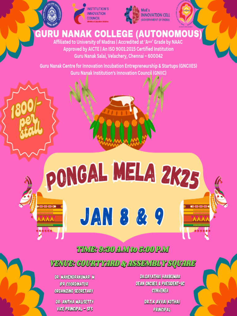 Pongal Mela 2K25 Brochure Mk.8 | PDF
