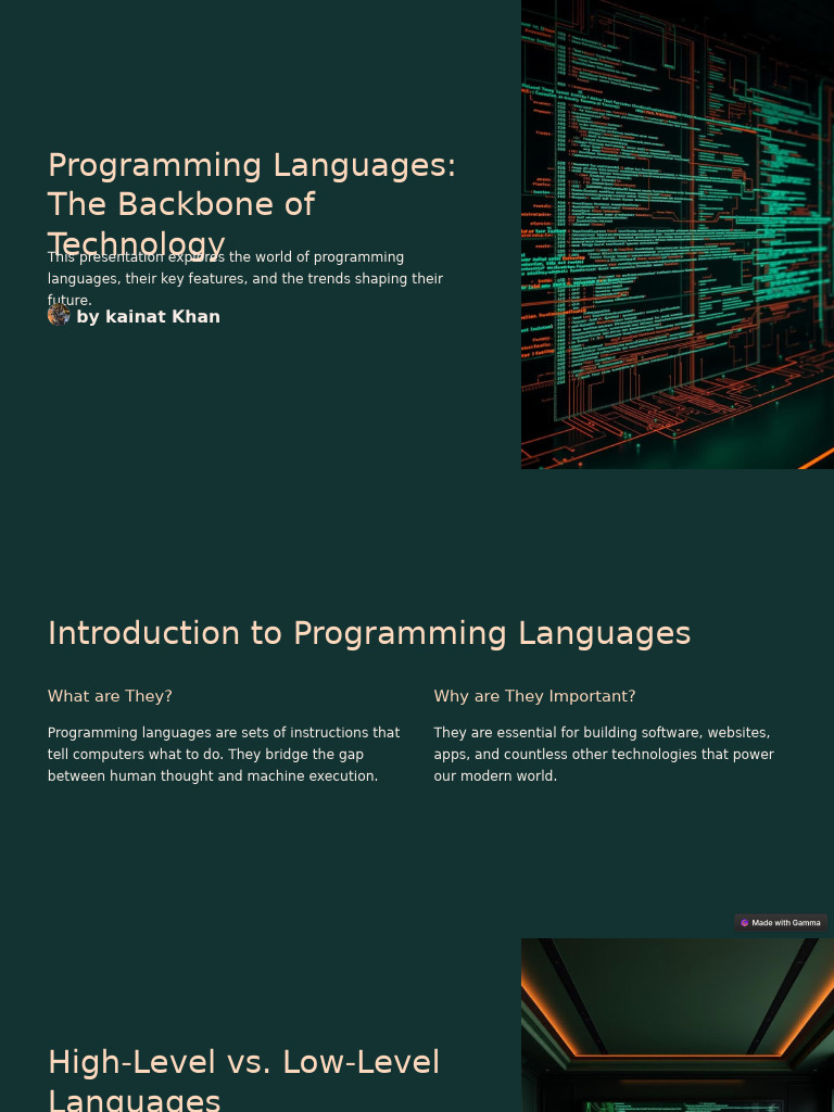 Programming Languages The Backbone Of Technology Pdf Programming Language Computer Programming