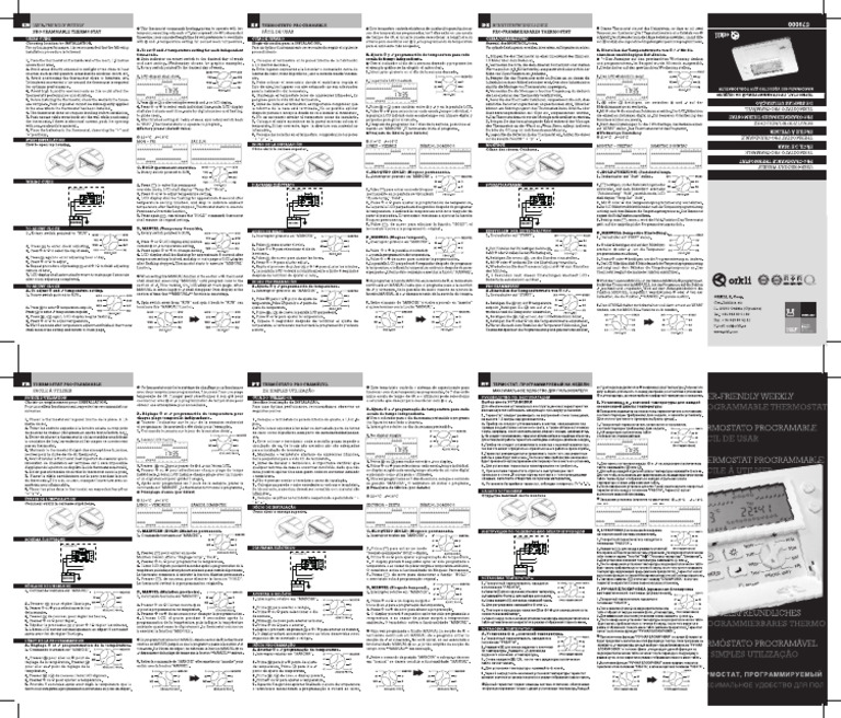 Manual Termostato Orkli 57900 | PDF