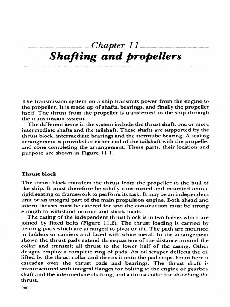 Shafting Arrangement With Thrust Block | PDF | Propeller | Bearing (Mechanical)