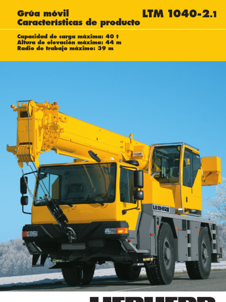 CARACTERISTICAS TECNICAS Lieherr Ltm 1040 2.1 | PDF | Direccion | Eje