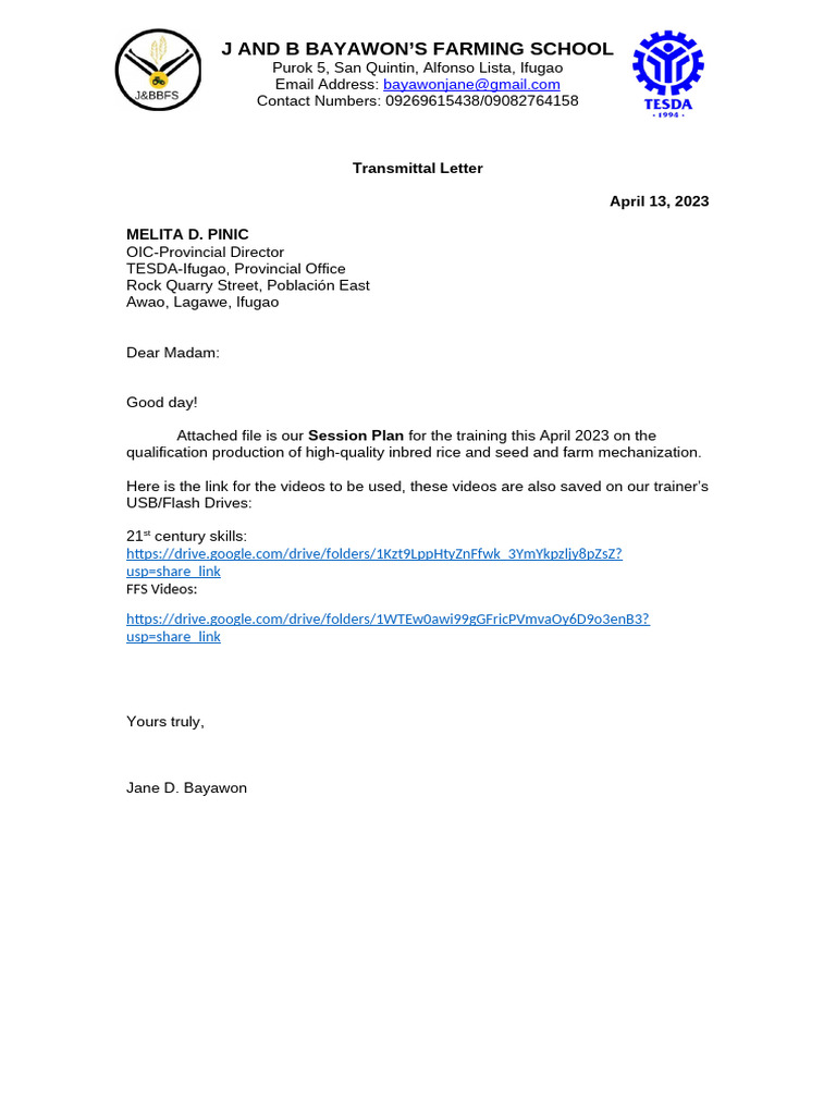 Transmital Session Plan | PDF