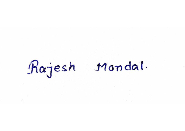 Rajesh Signature | PDF