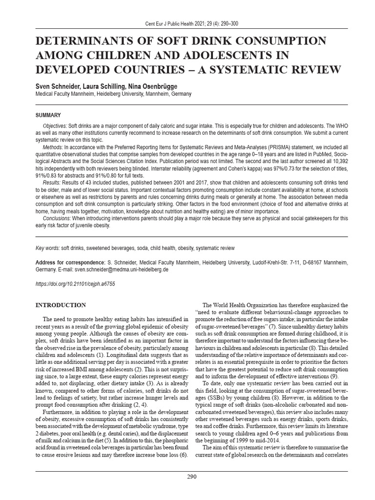 Cejph - CJP 202104 0007 | PDF | Soft Drink | Obesity