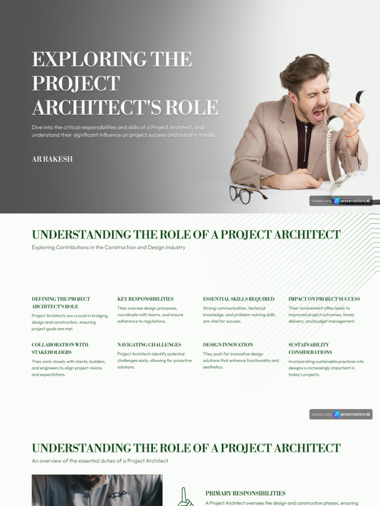 Understanding The Role of A Project Architect | PDF