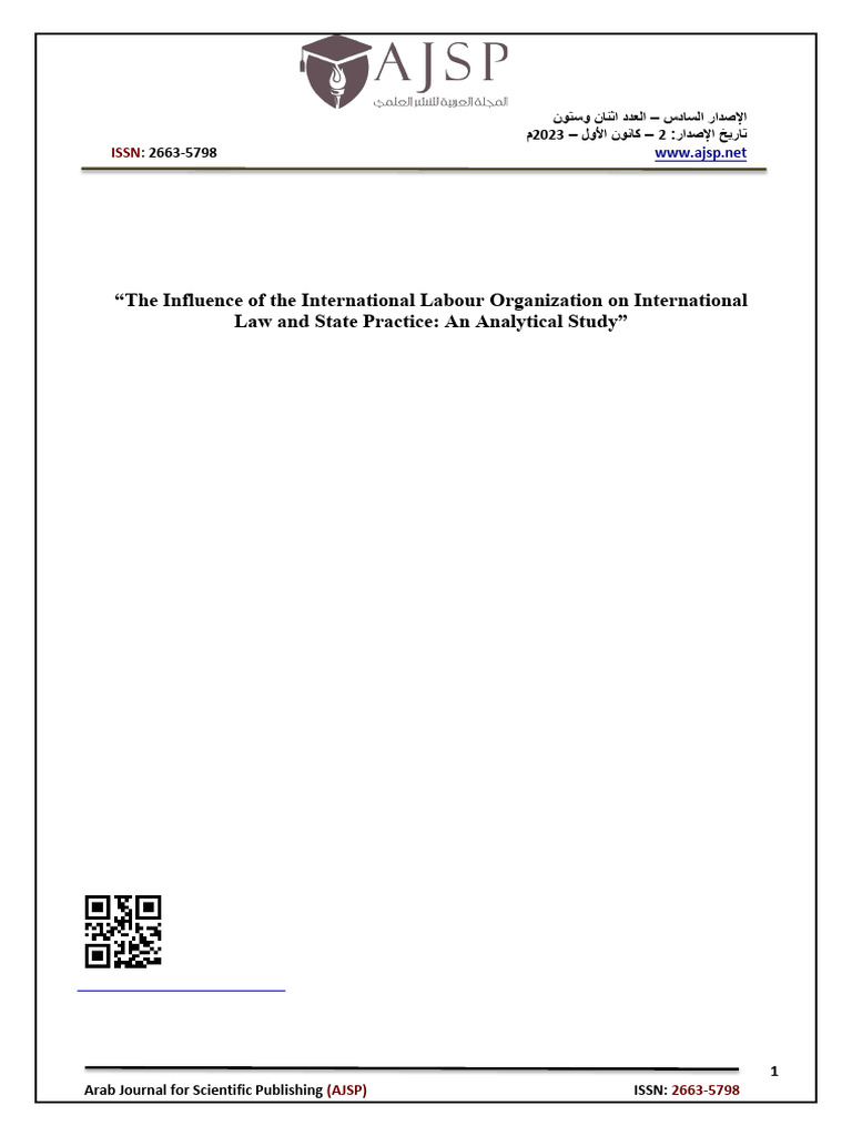 The Influence of The International Labour Organization On International ...