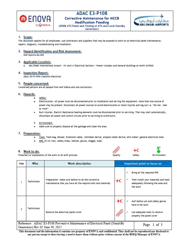 ADAC E3-P108 CM for MCCB Modification Feeding | PDF | Personal ...