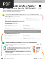 FATCA y CRS Formato de Auto-Certificación Individuos | PDF | Finanzas y ...