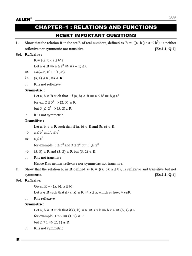 maths all chapters | PDF | Function (Mathematics) | Mathematical Relations