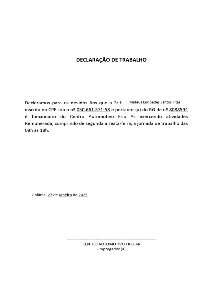 101241268 Modelo de Declaracao de Trabalho.pdf | PDF