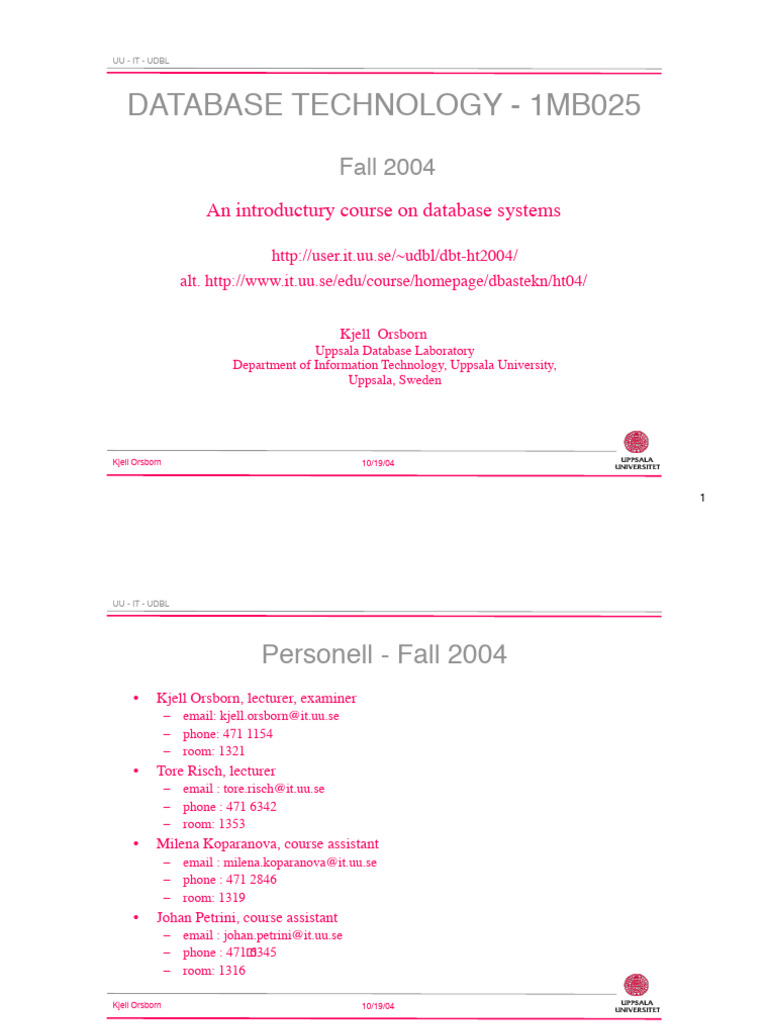 le1-dbterminology | PDF | Databases | Data Model