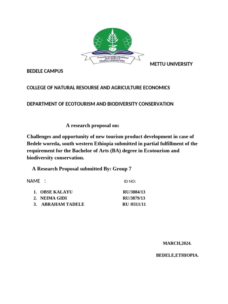 Challenges in Bedele Tourism Development | PDF | Sustainability | Tourism