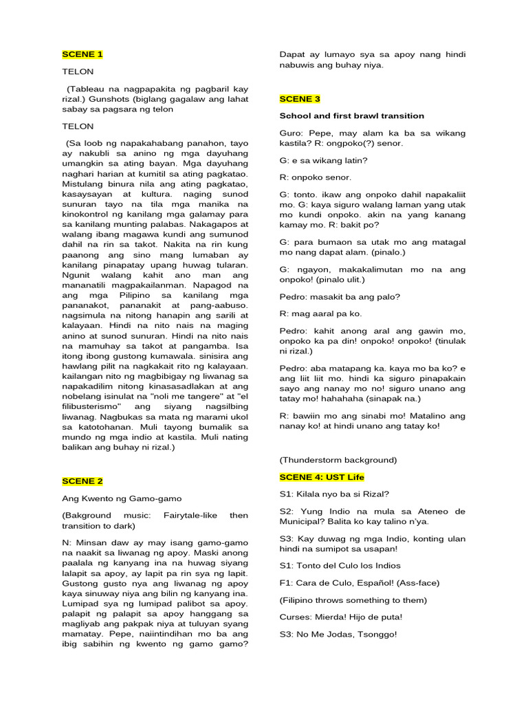 Rizal Script Edited | PDF