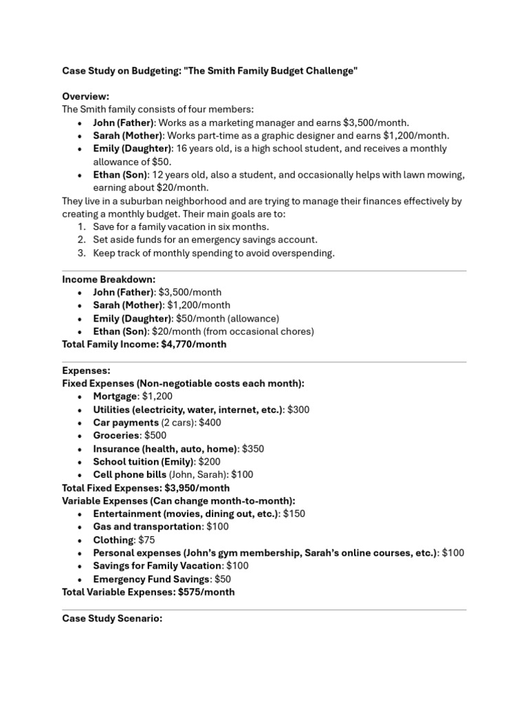 Case-Study-on-Budgeting | PDF | Budget | Expense