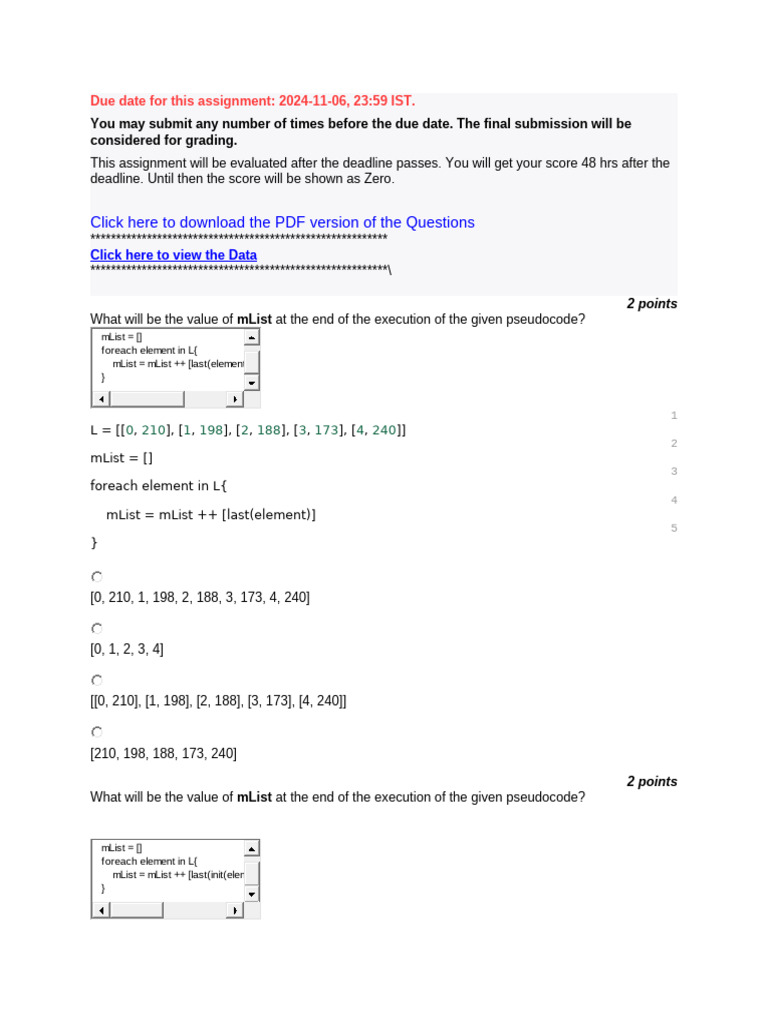 Pseudocode Assignment Questions and Evaluation | PDF | Part Of Speech | Computer Programming