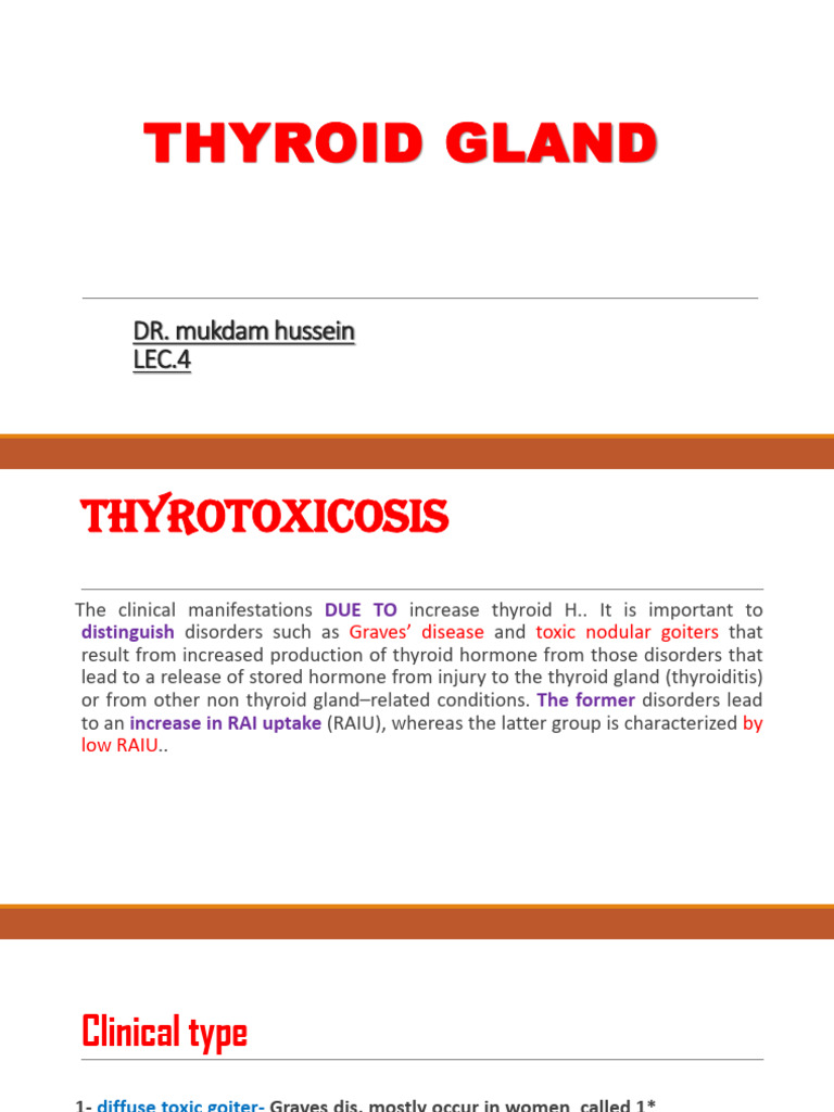 Thyroid Gland Pdf Hyperthyroidism Thyroid
