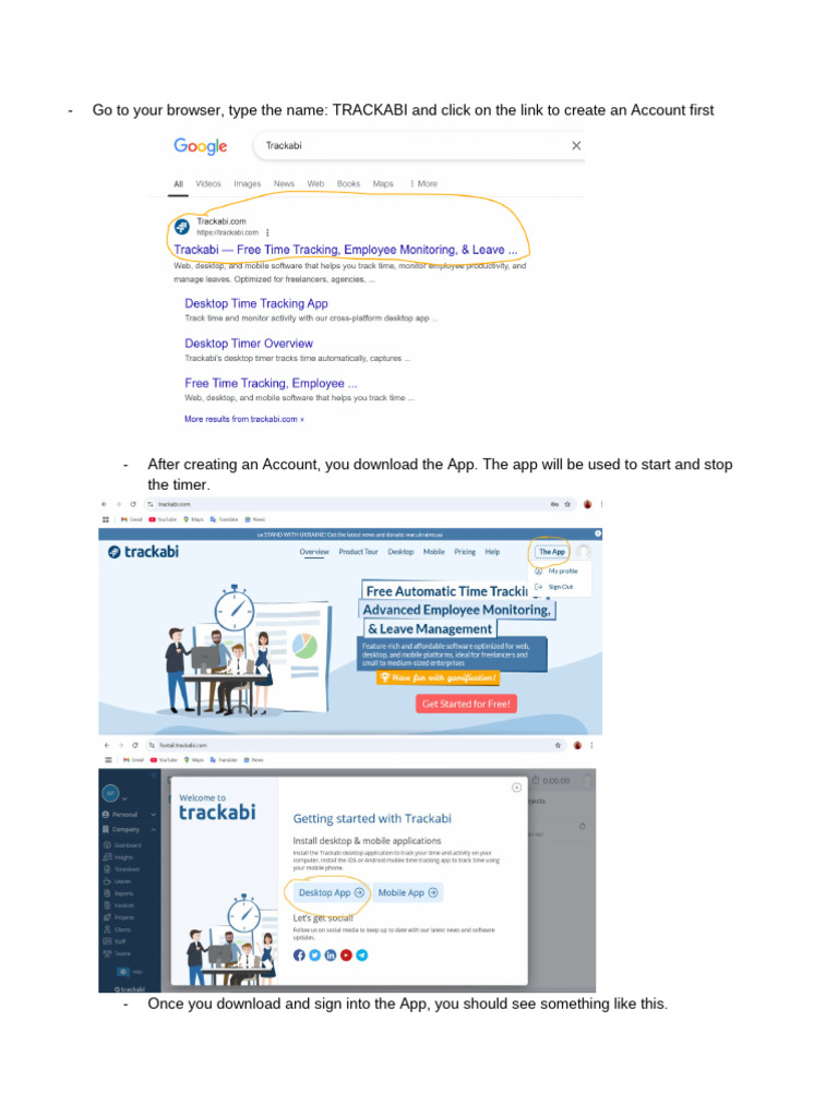 How To Use Trackabi | PDF