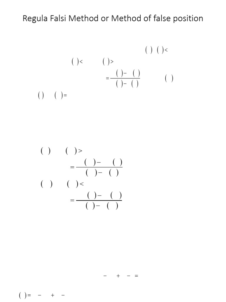 Regula falsi Method | PDF | Algorithms | Numerical Analysis