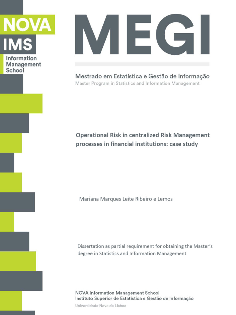 Operational Risk in Centralized Risk Managegment | PDF | Operational ...
