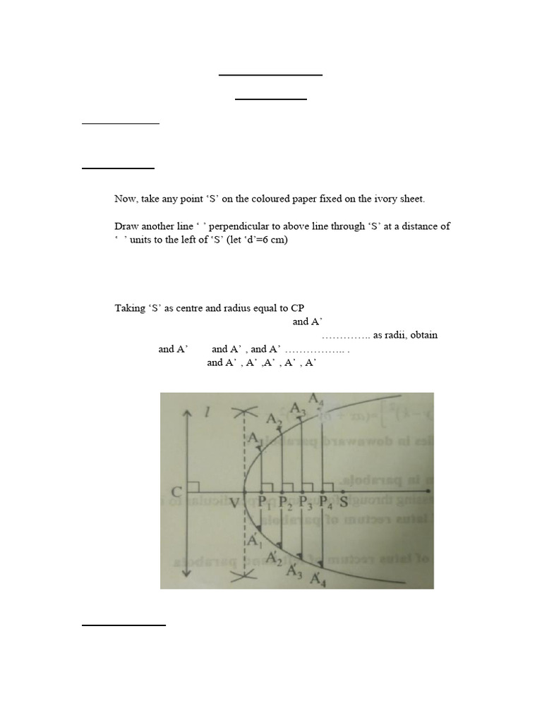 LAB ACTIVITY - 8 Constructing A Parabola | PDF