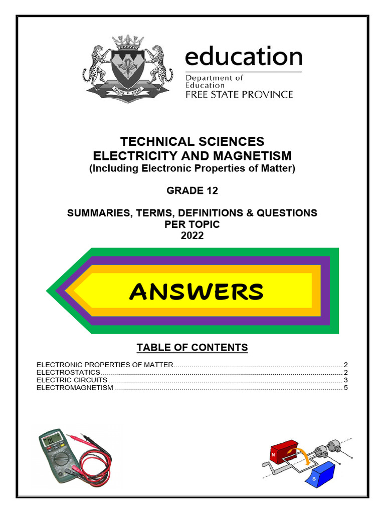 Grade 12 Electricity & Magnetism Guide | PDF | Electromagnetic ...