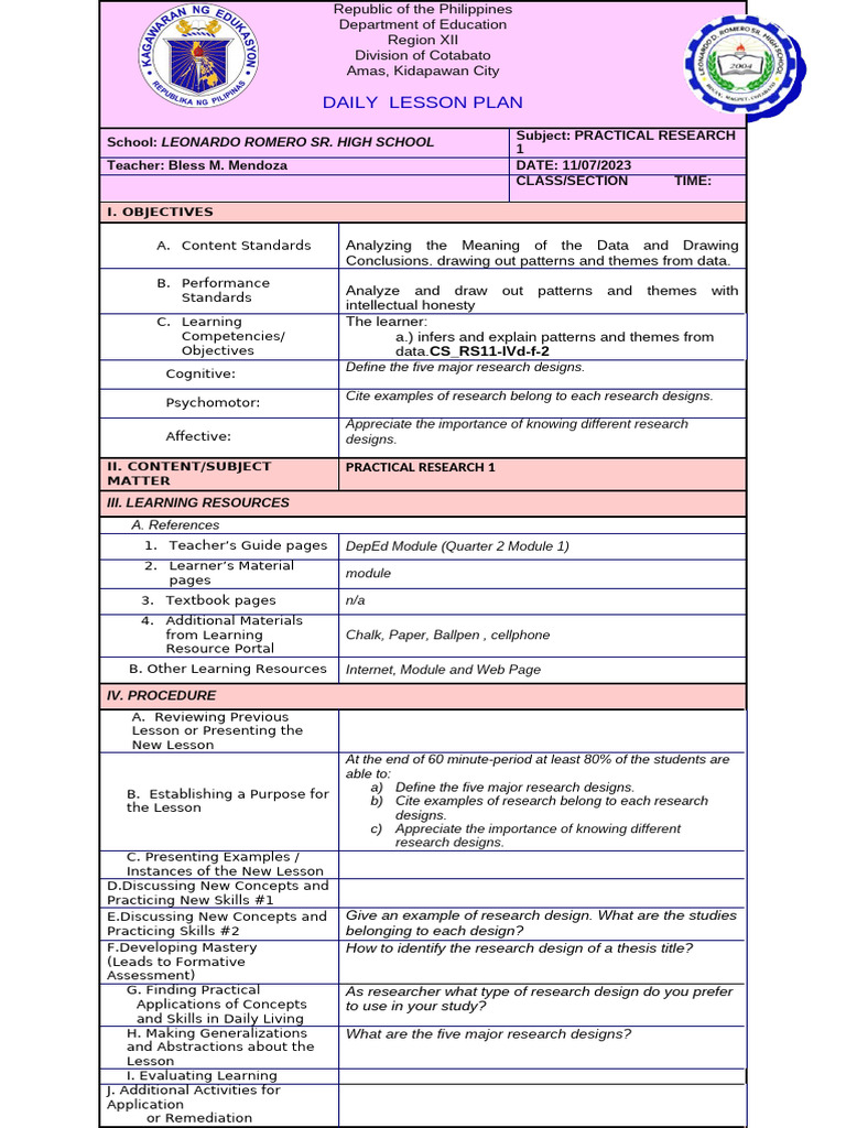 Practical Research 1 DLP Q2 - 1 | PDF | Learning | Cognitive Science