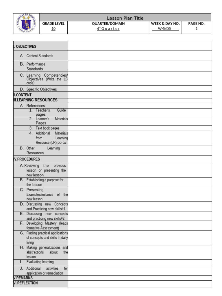 DLP 5es Format | PDF