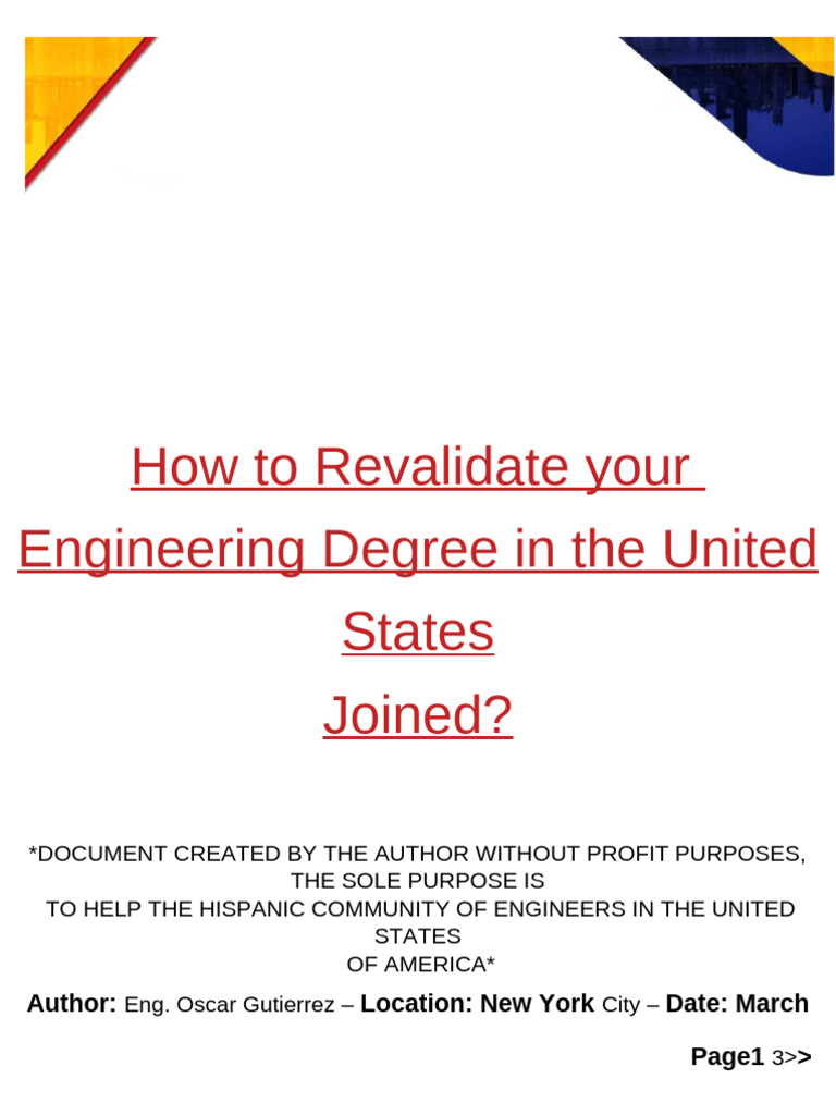 Revalidating Your Engineering Degree in the US | PDF | Vocational ...