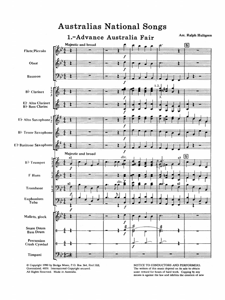 Advance Australia Fair | PDF