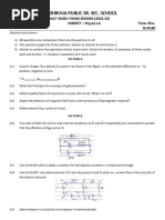 CBSE Class12 Physics Board Paper Format 2025-26 | PDF | Capacitor | Capacitance