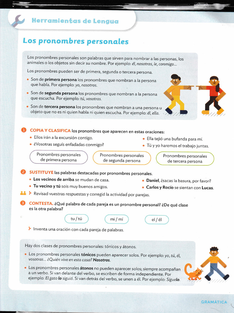 Tipos de Pronombres Personales en Español | PDF | Pronombre | Verbo