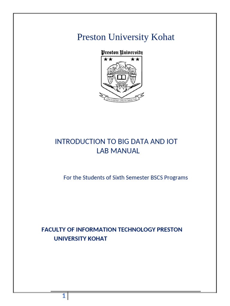 Lab Manual Iot & Big Data | PDF | Apache Hadoop | Arduino