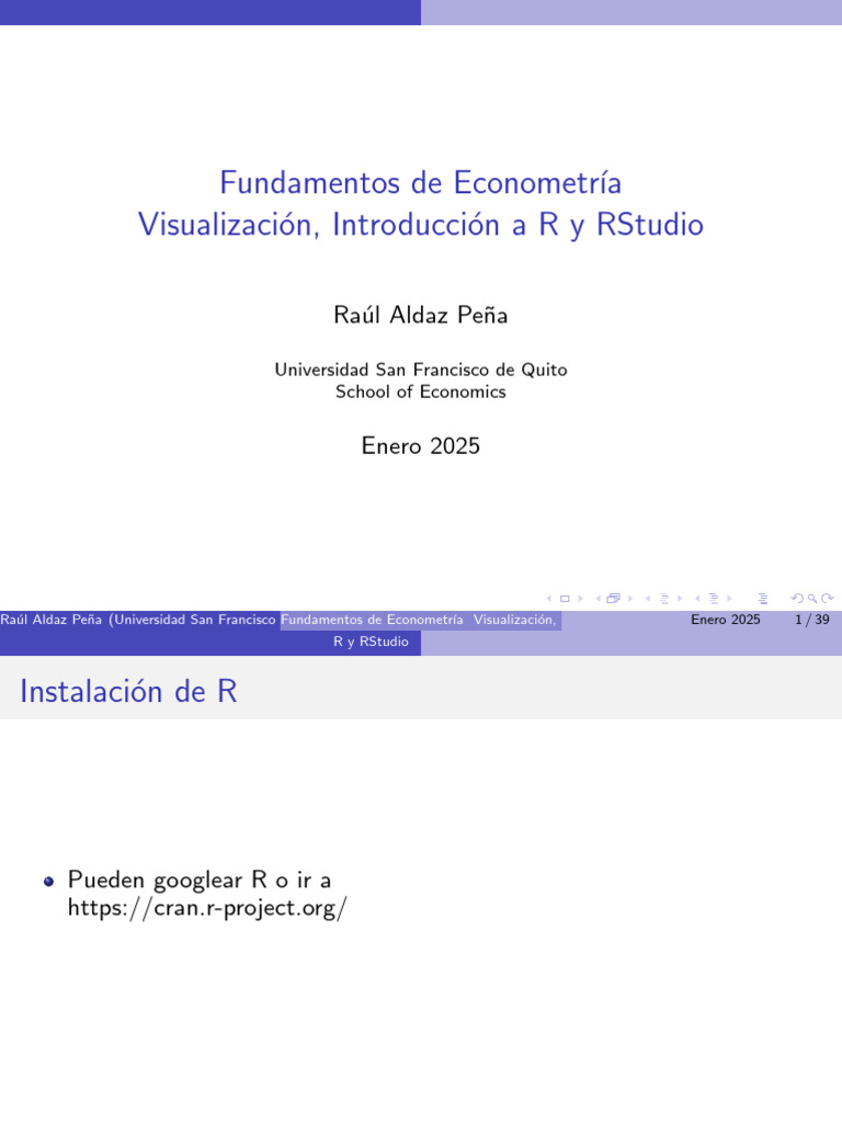 Intro R | PDF | Software del sistema | Desarrollo de software