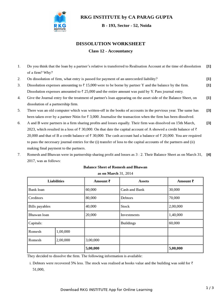 Dissolution Worksheet - 26280551 - 2024 - 11 - 17 - 22 - 52 | PDF | Book Value | Balance Sheet