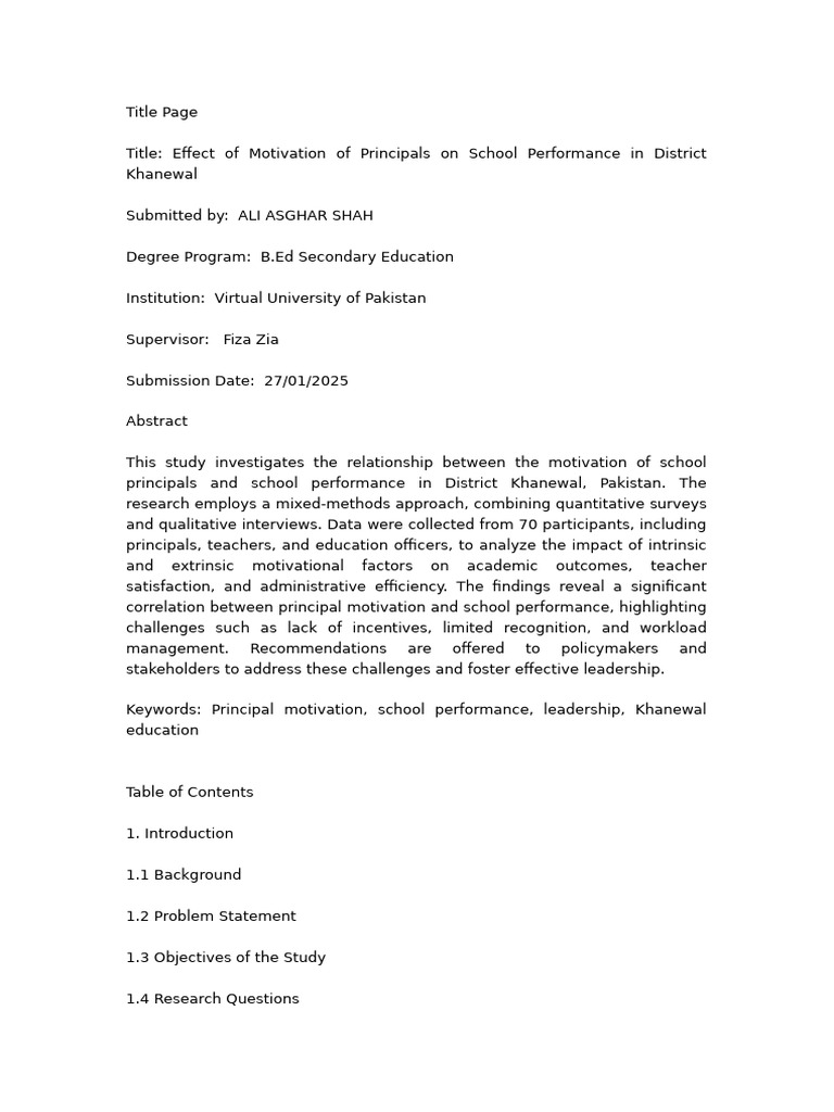 My Thesis | PDF | Motivational | Motivation