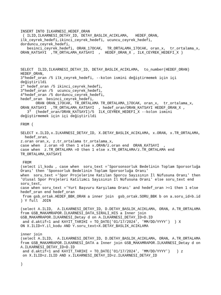 Insert Into Ilkarnesi - Hedef - Oran | PDF