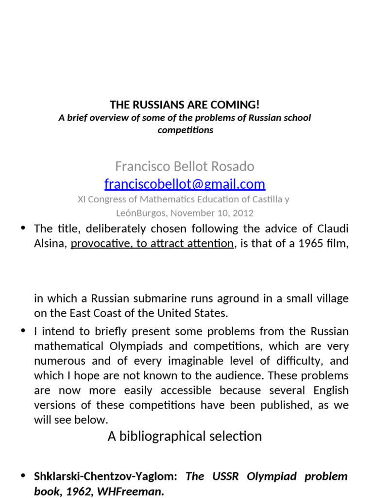 Russian Math Olympiad Challenges | PDF | Square Root | Mathematics