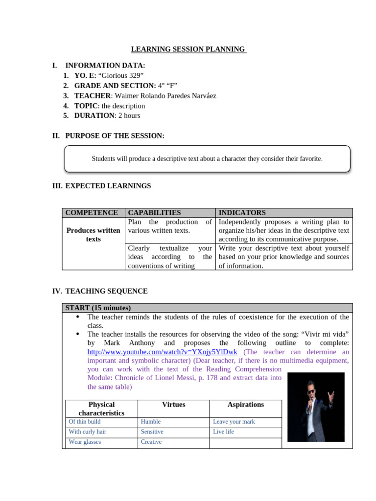 Descriptive Text Planning for Grade 4 | PDF | Image | Reality